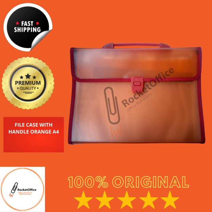 Expandable File Case With Handle Assorted Color A4 Size | Lazada PH
