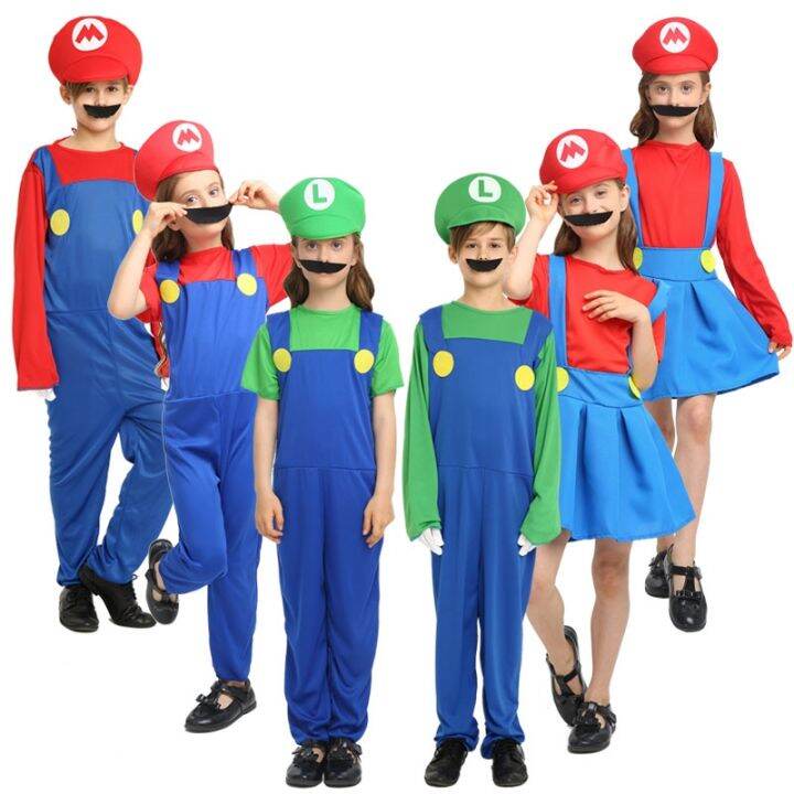 (Tide) Halloween Children's Day Prom Performance Costume Mario Super ...