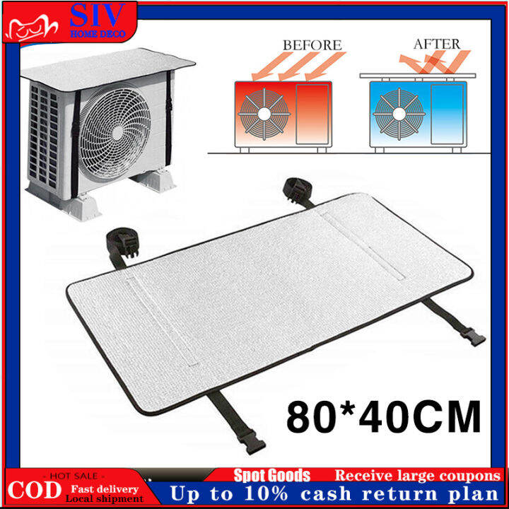 Air Conditioning Cover Conditioner Sun Shade Outside Aluminum Foil ...