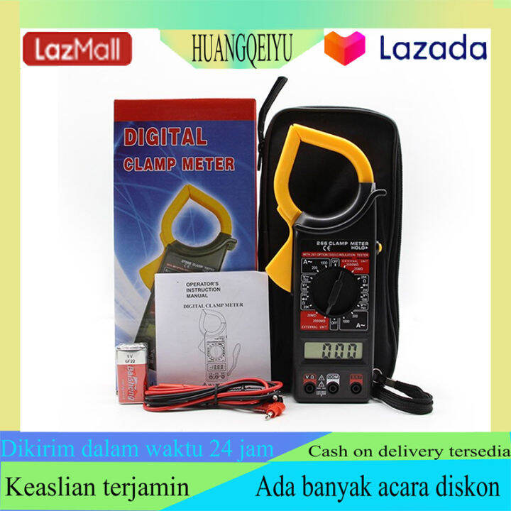 Multimeter Tang Ampere/ DT-266/Alat Ukur Tegangan Arus Dc /Digital Clamp Multimeter Tang Ampere ...