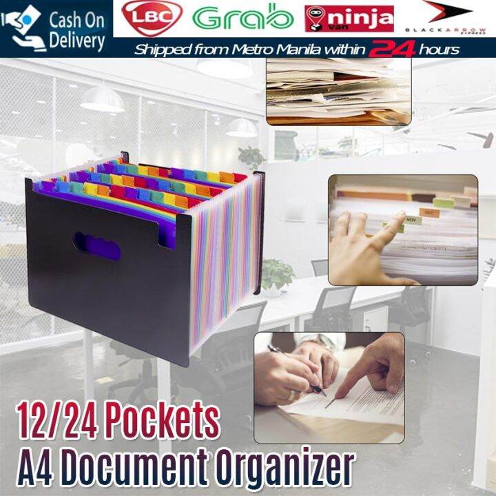 【Fast Delivery】Expanding File Folder Rainbow Box Files Receipt Folder ...