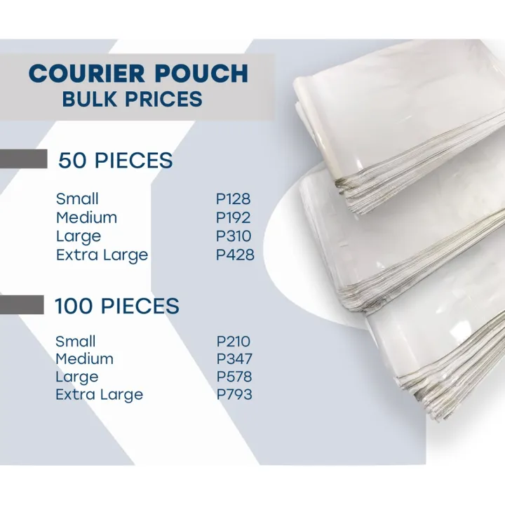 【new】 100 PCS PLAIN COURIER POUCHES WITH WAYBILL POCKET | Lazada PH