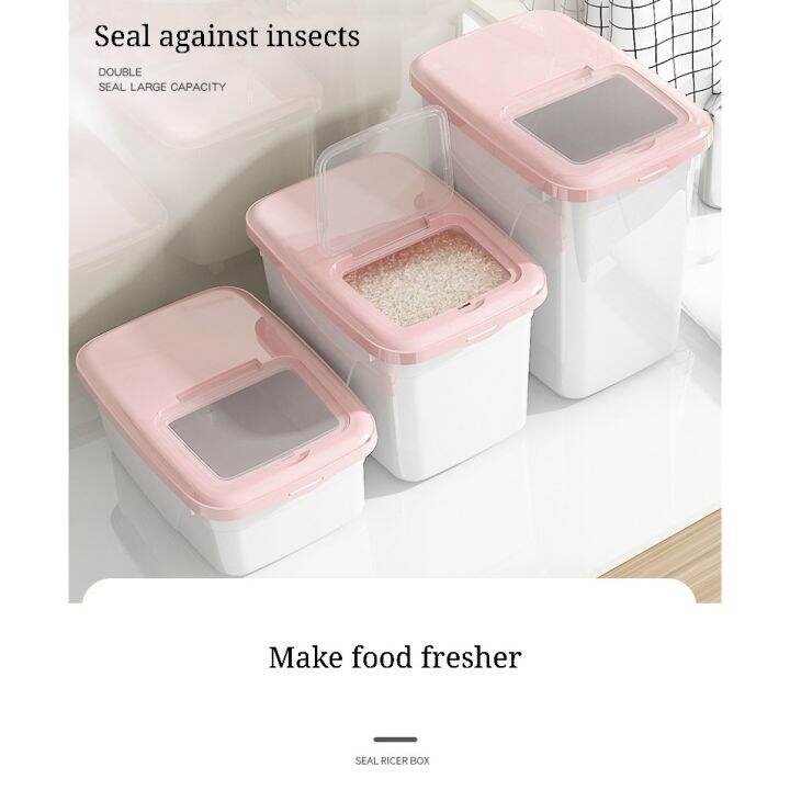 HOT MZ2FV 10kg Airtight Food Storage Containers Flour Container with ...