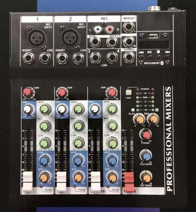 มิกเซอร์ สเตอริโอมิกเซอร์4ช่อง MIXER 4CH BLUETOOTH USB MP3 DIGITAL ...