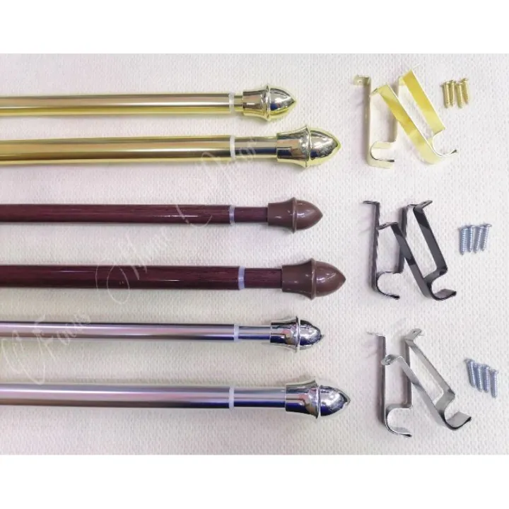 84inches Medium Adjustable Extendable Curtain Rod Set Thick/Thin With ...