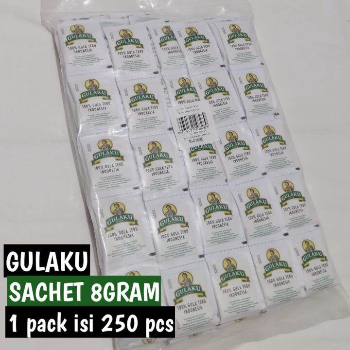 Gula PASIR GULAKU SACHET 8 GRAM 1 PACK ISI 250 PCS | Lazada Indonesia