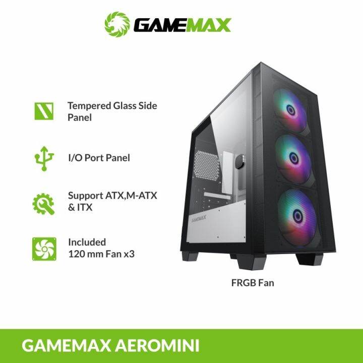 GAMEMAX Aero Mini PC Gaming Micro ATX/Casing Komputer Aero Mini RGB | Lazada Indonesia