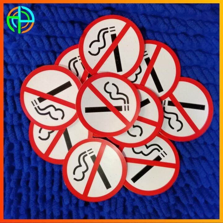 (isi 10) Sticker No Smoking. Dilarang Merokok PrintCut. Sticker ...