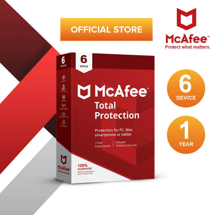 McAfee Total Protection 6 Device 1 Year | Lazada