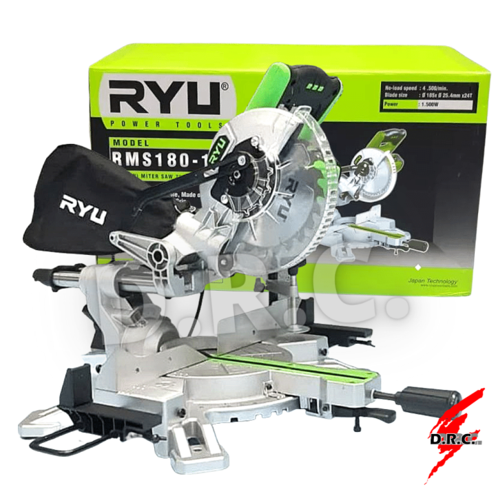 RMS180-1 MITER SAW SLIDING GERGAJI KAYU 7" 7 " INCH RYU RMS 180 - 1 ...