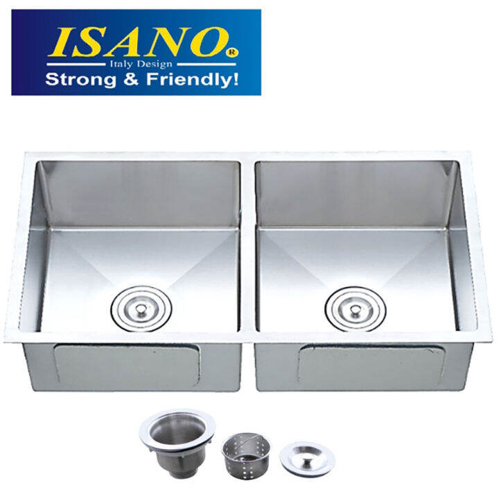 ISANO CAKC784 Simple Design Stainless Steel Kitchen Sink Dual Double ...