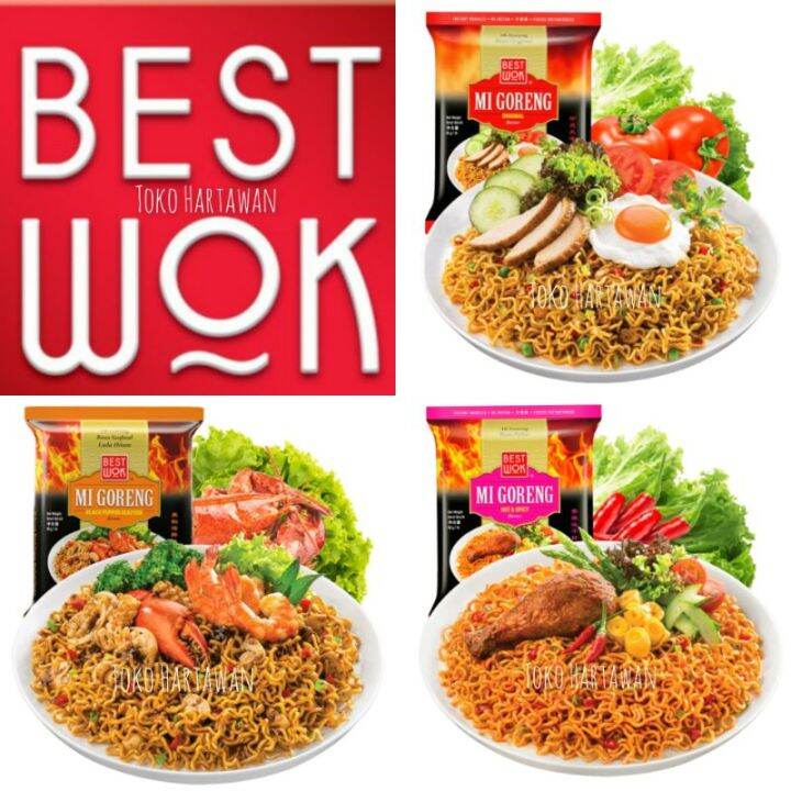 Best Wok mie goreng 3 varian rasa Original ,Spicy, blackpepperseafood | Lazada Indonesia