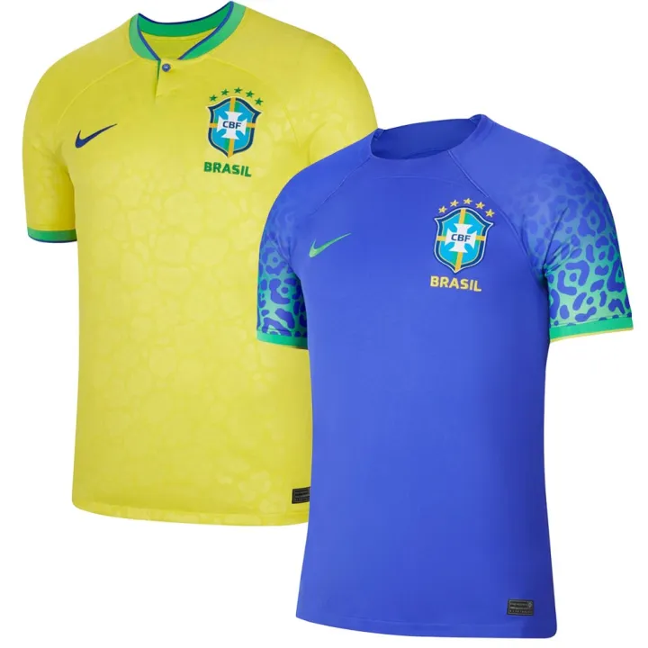 1PC Brazil Home Brazil Away World Cup Jersey 2022/23 Yellow Blue Color ...
