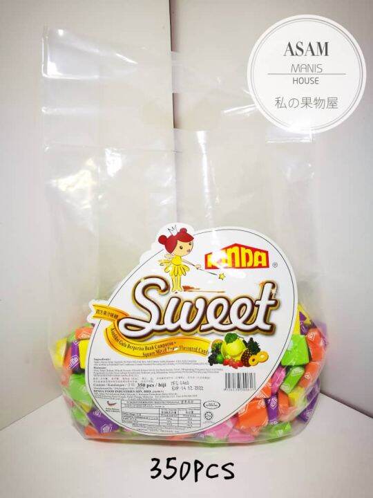RINDA SQUARE MIXED FRUITS FLAVOURED CANDY/四方果汁味糖 350pcs | Lazada