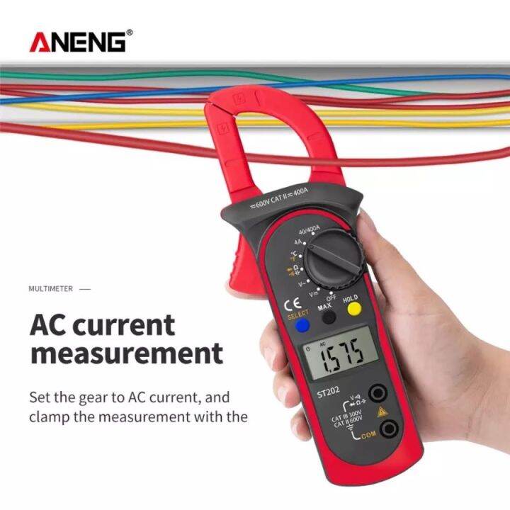 Tang Ampere Amper Digital AC DC Digital Multimeter + Temperature ...