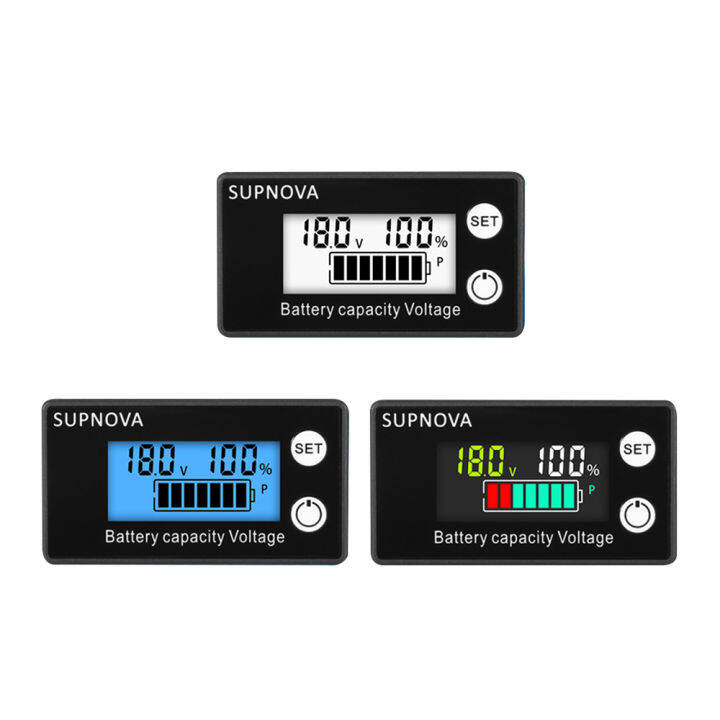 Aideepen Bat Meter Indicator Voltage Meter 6133A DC8-100V with Alarm ...