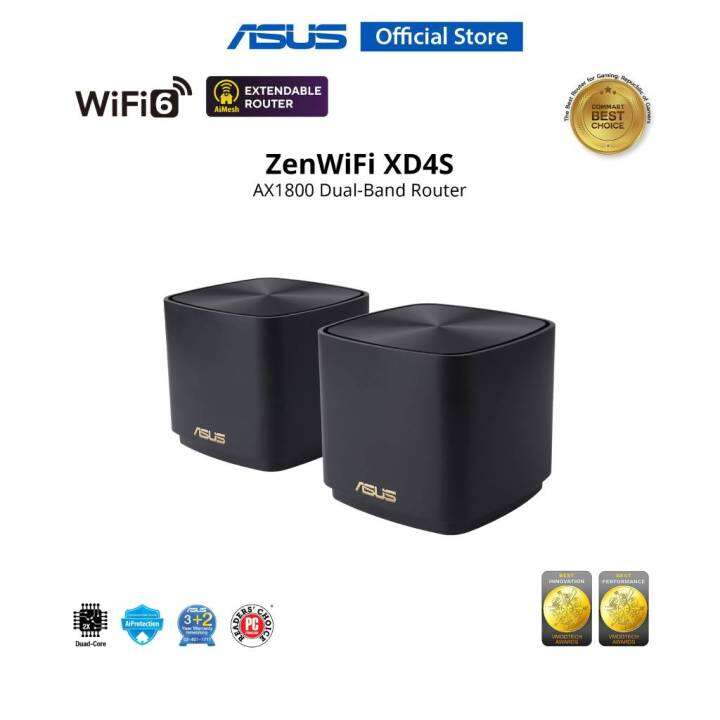 ASUS ZenWiFi XD4S AX1800 - เราเตอร์ Dual-band Mesh WiFi 6 System (2 ...