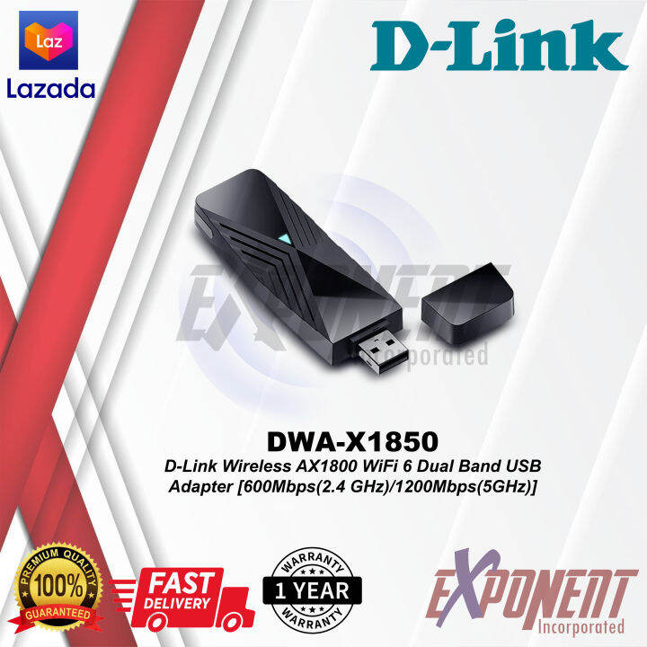 DWA-X1850 - D-Link Wireless AX1800 WiFi 6 Dual Band USB Adapter ...