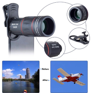 Universal 18x25 Monocular Zoom HD Optical Mobile Phone Lens Observation ...