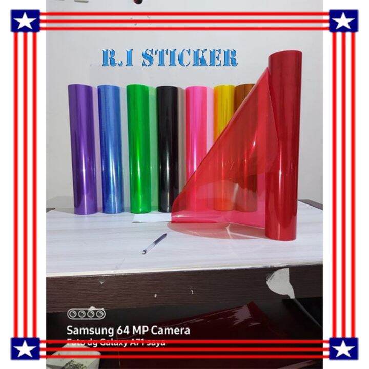 Sticker lampu motor dan mobil Stiker lampu hybrid stiker transparan ...