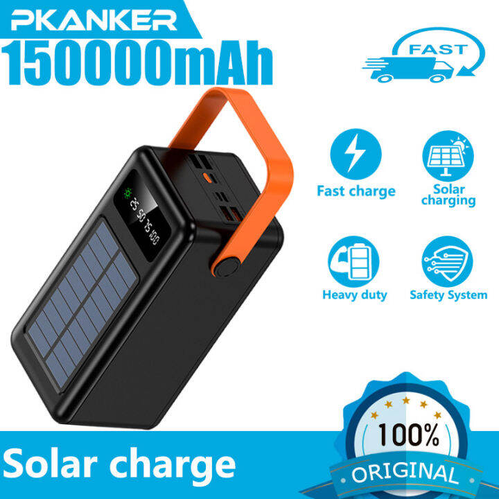 Powerbank Solar Original 150000mAh Power Bank Fast Charge LED Display ...