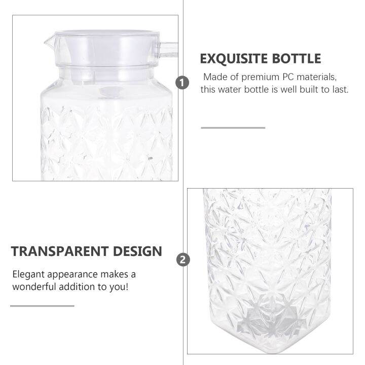 Water Pitcher Cold Kettle Pitchers Beverage Lid Tea Jugs Lemonade ...