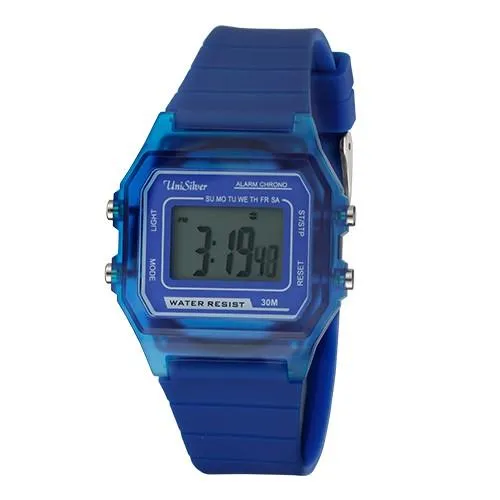 UniSilver TIME Mens Blue Digital Rubber WatchKW3517-1005 | Lazada PH
