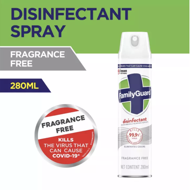 FamilyGuard Disinfectant Room & Multi-Surface Spray Aerosol (Fragrance ...