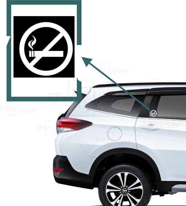 No smoking sticker V1 for cars, motorcycle, and other surfaces | Lazada PH