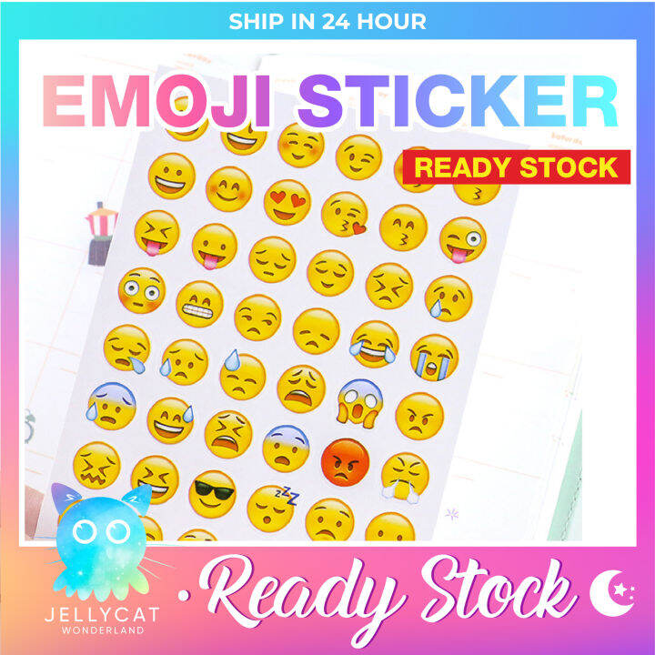 ♥ READY STOCK 现货 ♥ 48pcs Emoji sticker pack fashion stationery hand ...