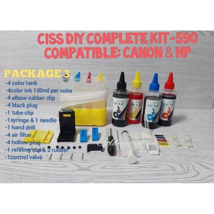 CISS Printer Refill Kit for Canon HP with Ink Manual | Lazada PH