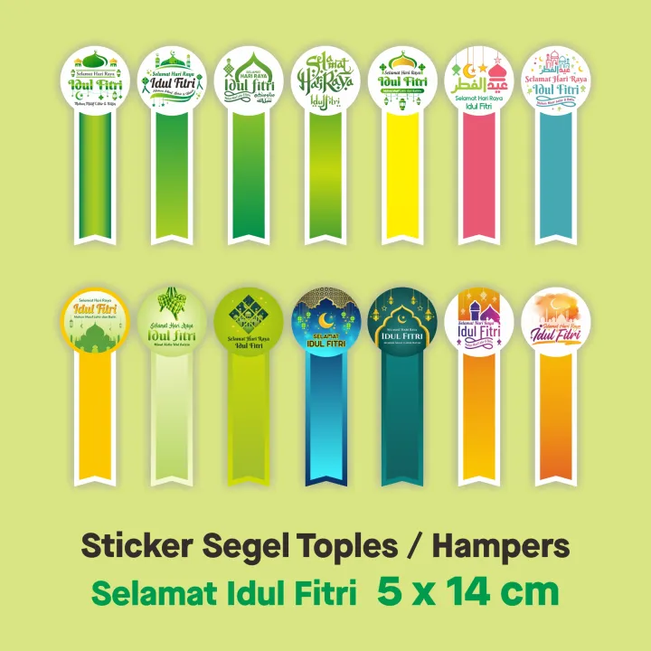 Sticker Label Toples Botol Jar Dus Selamat Idul Fitri Stiker Hampers ...