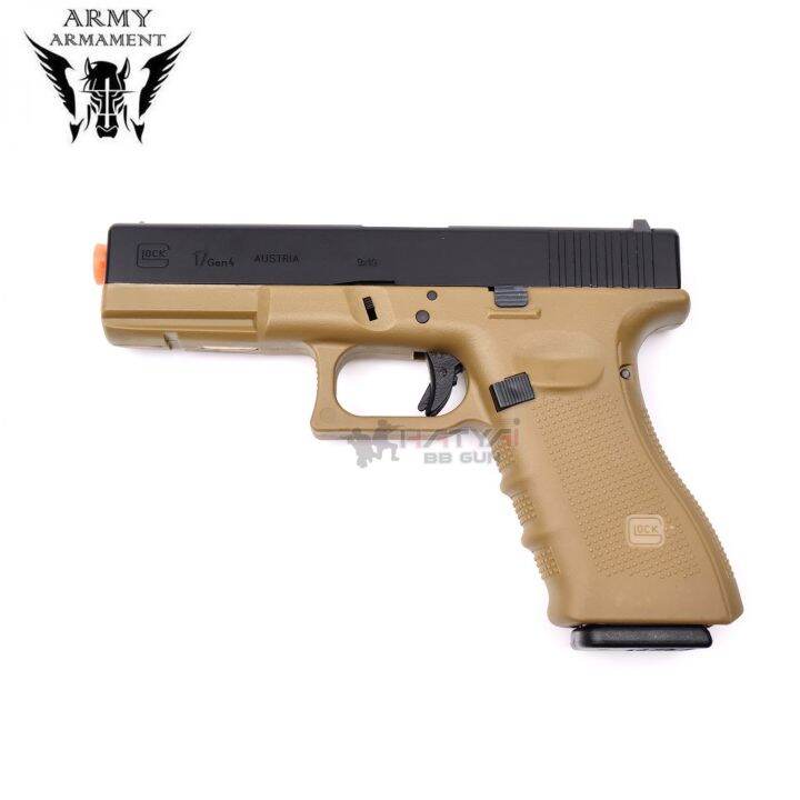 ARMY R17 SD GEN4 TAN GBB สีแทน แถมอุปกรณ์พร้อมเล่นครบชุด ,ของเล่นบีบี ...