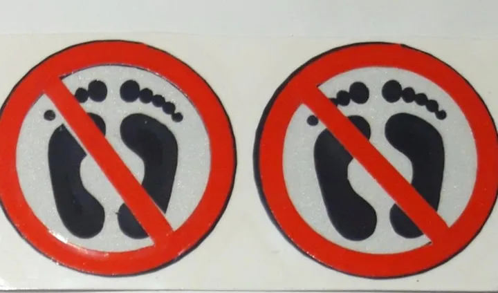 stiker sticker motor helm dilarang injak | Lazada Indonesia