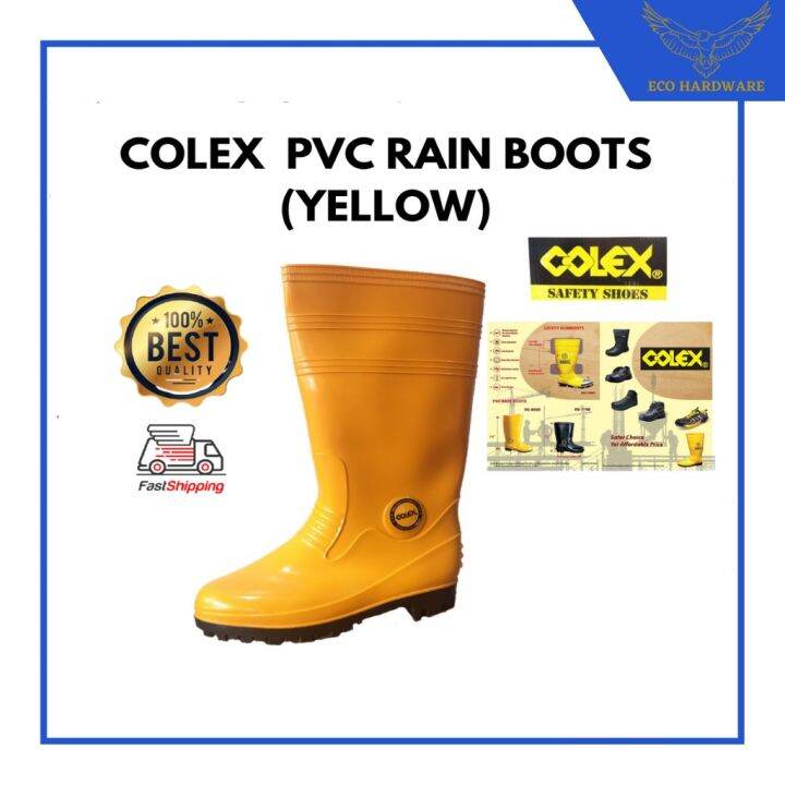 【Eco Hardware & Necessary】COLEX RUBBER Yellow BOOT RAINBOOT PVC BOOT ...