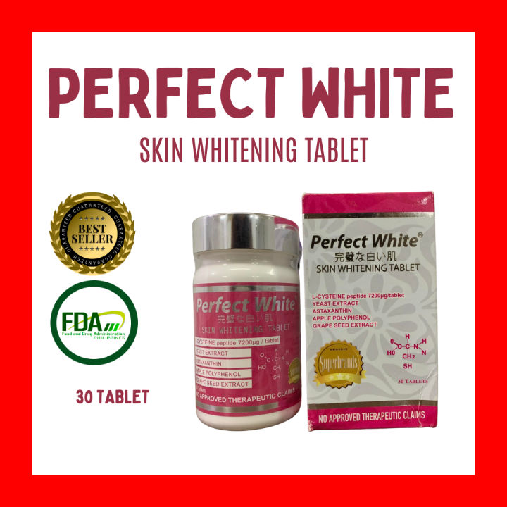 Perfect White Skin Whitening Tablet 30Tablets Anti-Aging Glowing Skin ...