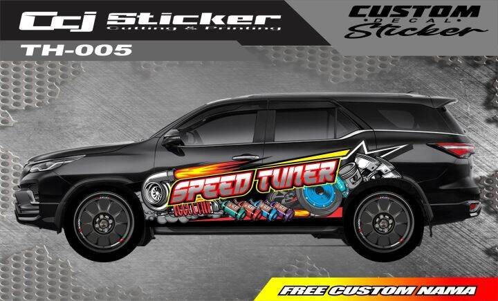 Decal stiker thailok fortuner, innova, pajero, sigra all mobil SUV/MPV ...