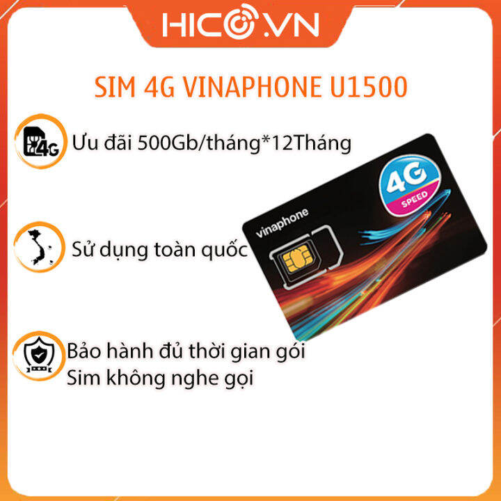 Sim 4G không giới hạn dung lượng , Sim U1500 trọn gói 12 tháng dùng cho ...