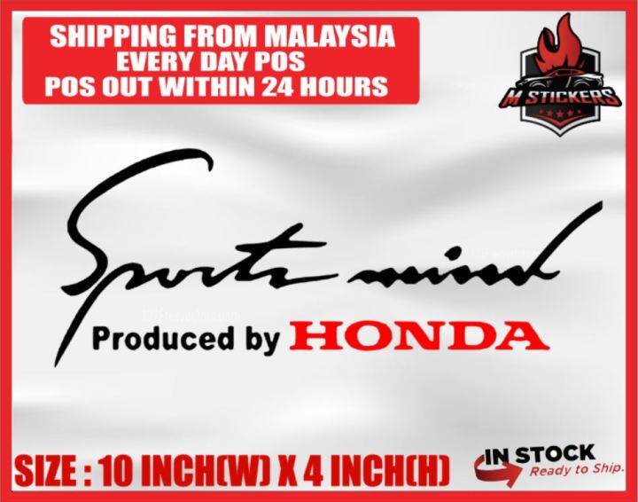 SPORT MIND HONDA 2 COLOR CAR STICKER | Lazada