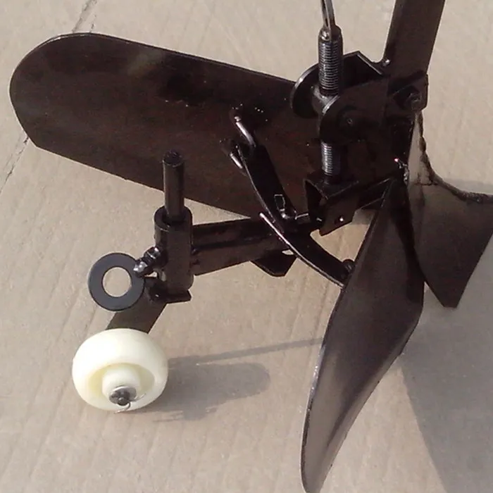 Adjustable ditcher, matching ditcher plow, depth-limiting wheel ditcher ...