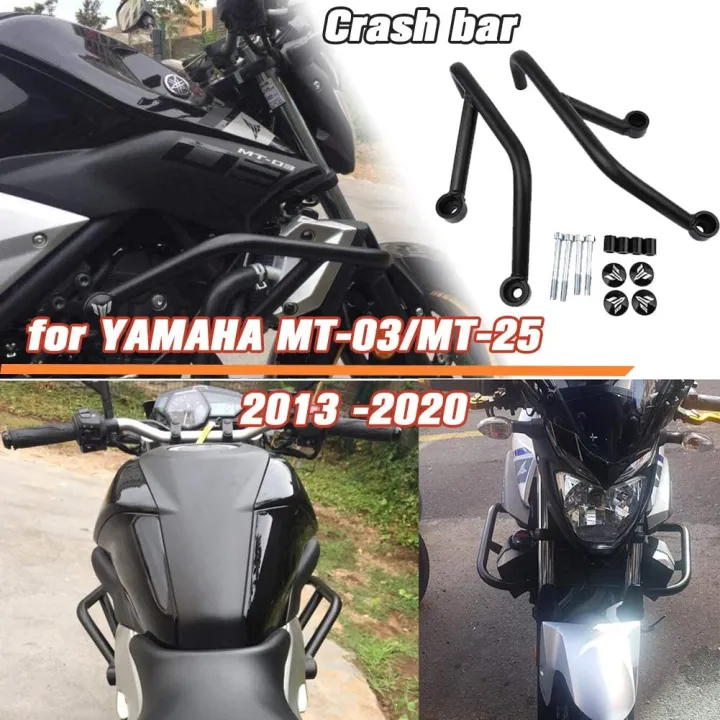 Allotmark Motorcycle Crash Bar Engine Guard Frame Bumper Protector For Yamaha MT03 MT25 MT 03 25 ...