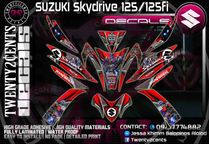 skydrive 125 decals sticker optimus prime transformer | Lazada PH