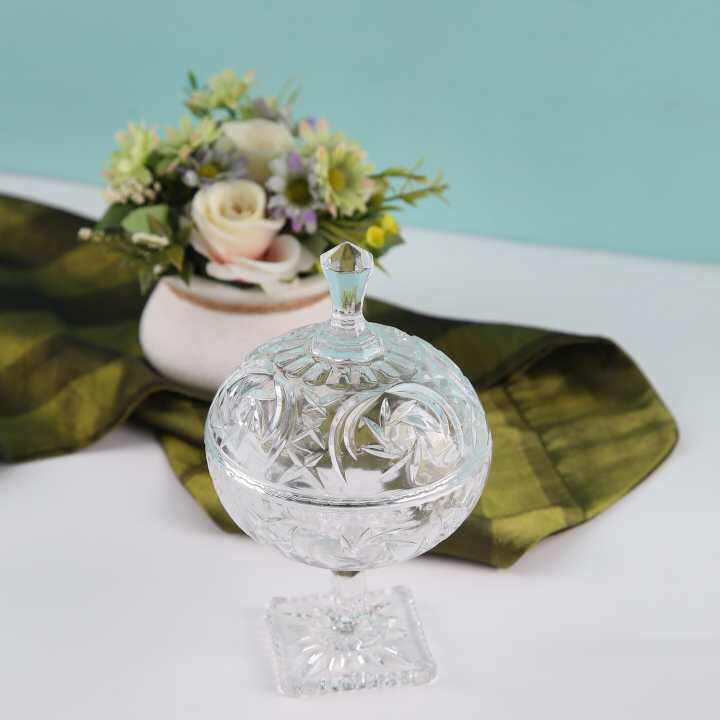 Capodimonte Tempat Permen Kaca Tinggi 18 cm, Diameter 10.5 cm | Lazada ...