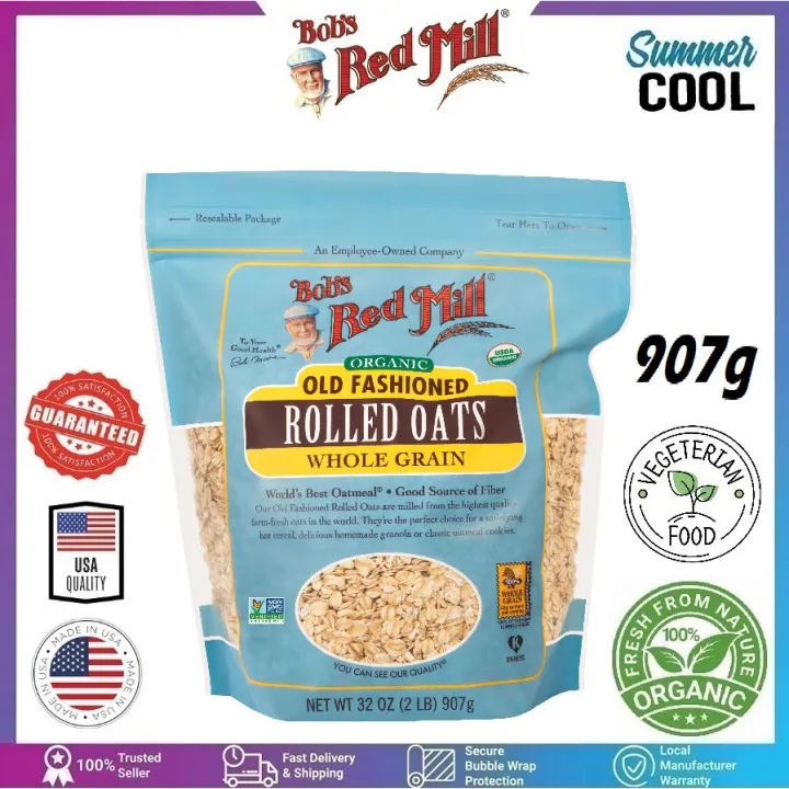 (Bob's Red Mill) Organic Old Fashioned Rolled Oats Regular 有机老式燕麦片常规 Oat Rolled Old Fashionic ...