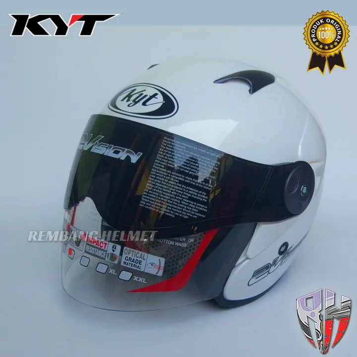 HELM KYT 2 VISION SOLID ORIGINAL WHITE HELM KYT PUTIH | Lazada Indonesia