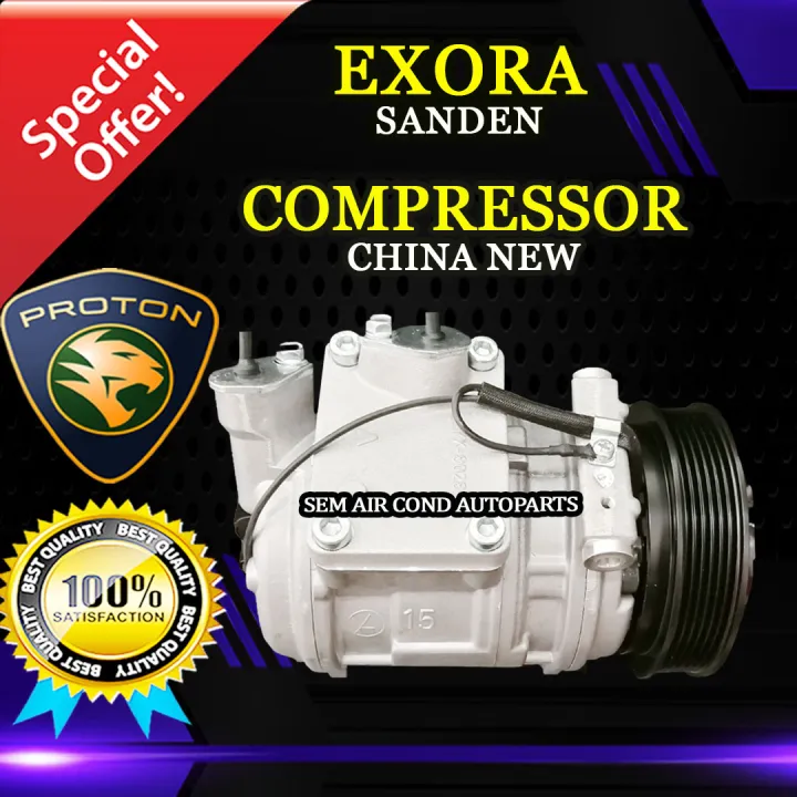 PROTON EXORA OEM CHINA NEW SANDEN SD COMPRESSOR/ KOMPRESOR (CAR AIRCOND ...