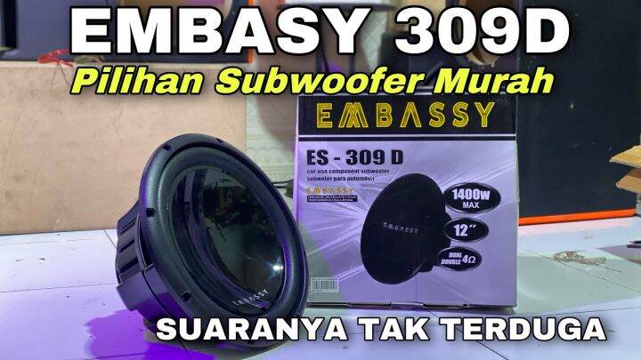 Subwoofer Embassy ES309D es 309D Original 12 inch 1400 watt | Lazada ...
