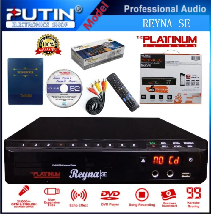 The Platinum Reyna SE Karaoke Player Free wired mic -VOLUMER 92 UPDATED CD | Lazada PH