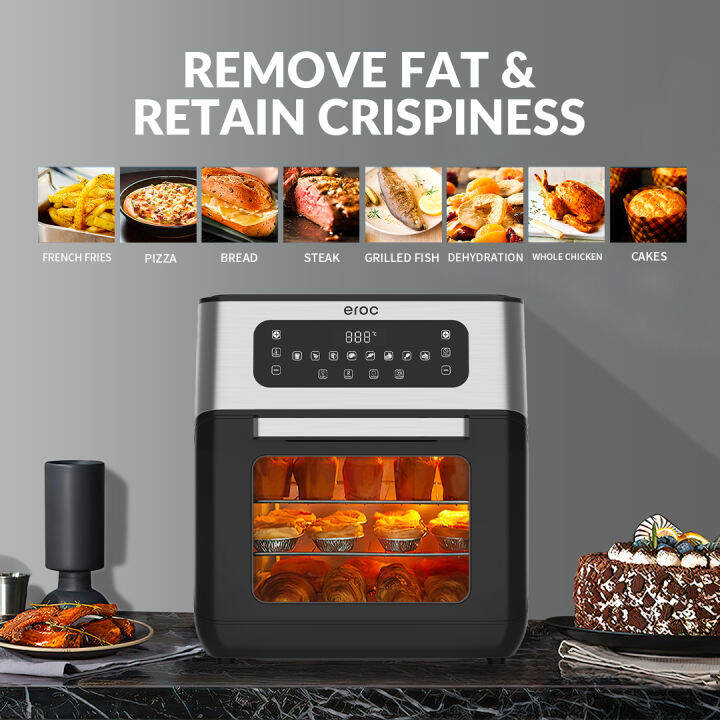 Eroc AF-Z1 10L Air Fryer Oven Capacity 360 Degree Hot Air Circulation ...