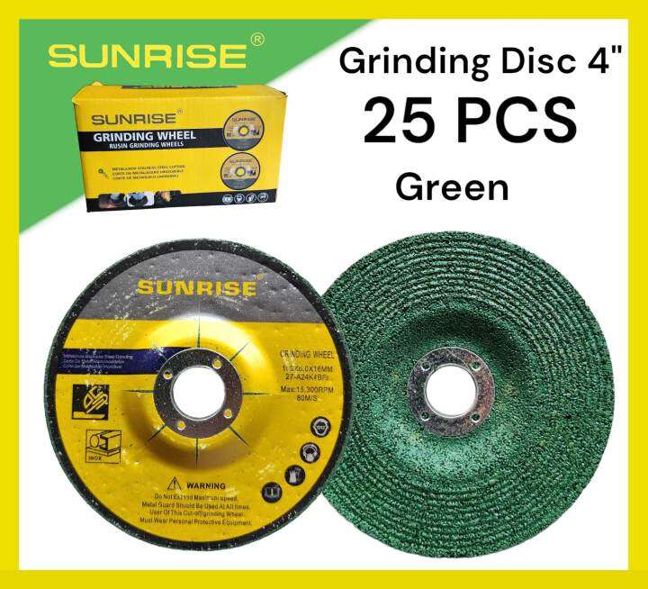Sunrise Grinding Disc 4" 100x6x16mm Green/Black | Lazada PH